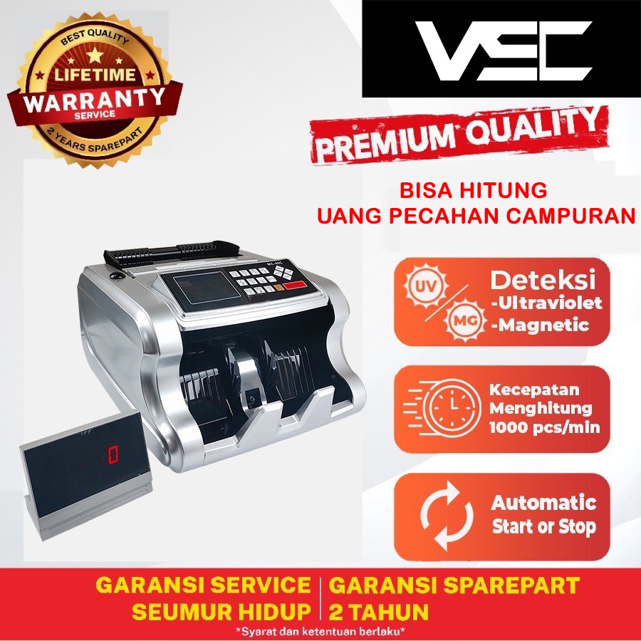 Jual MESIN PENGHITUNG UANG VSC MC-88VM PECAHAN UANG CAMPUR - MONEY ...