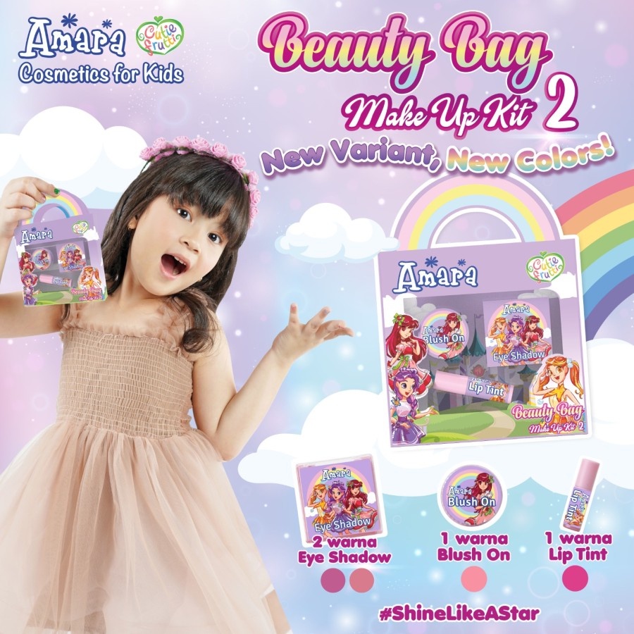 Jual ️ MEMEY ️ AMARA Cosmetics For Kids Beauty Bag Makeup Kit 2 ...