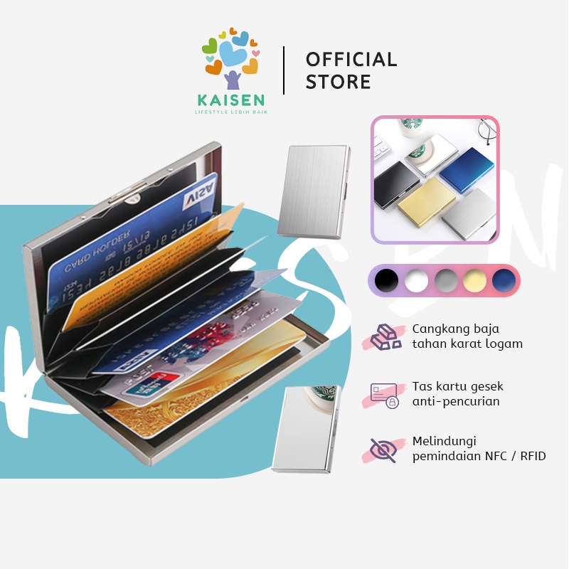 Jual KAISEN SLIM Wallet Dompet RFID Dompet Kartu Nama Dompet Card ...