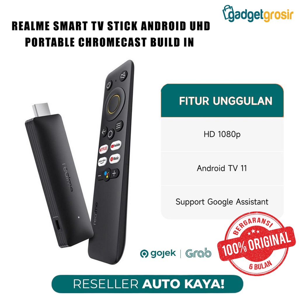 Jual Realme TV Stick Full HD 1080 Smart TV Android Stik With Chromecast ...