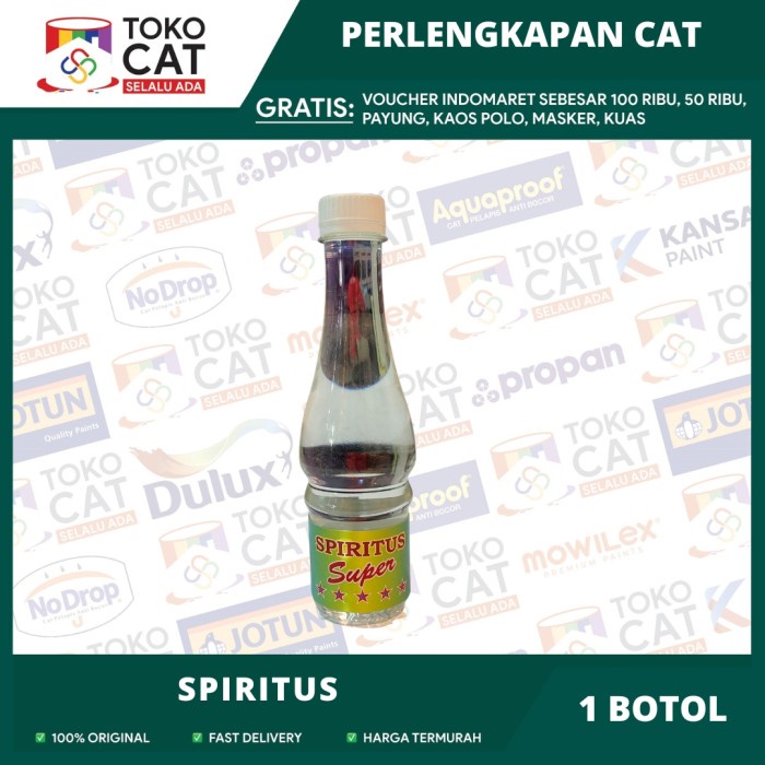 Jual Spiritus Botol Isi Warna Bening Spirtus Bakar / Spirtus / Metanol ...