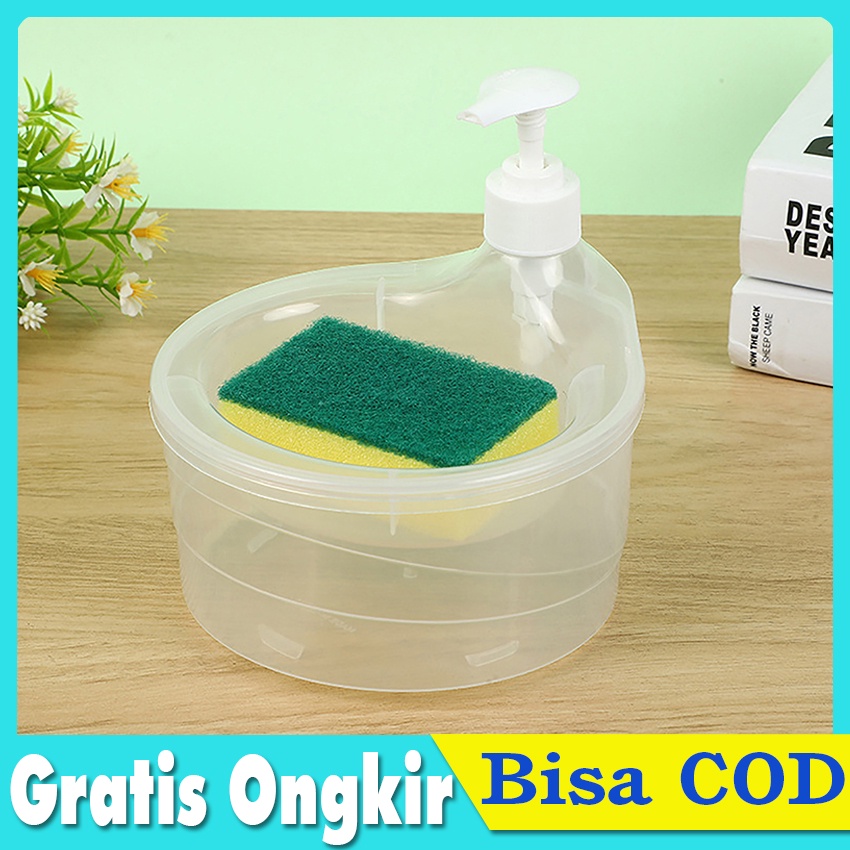 Jual Dispenser Sabun Dan Tempat Scrubber Wadah Cuci Piring al 1000ml ...