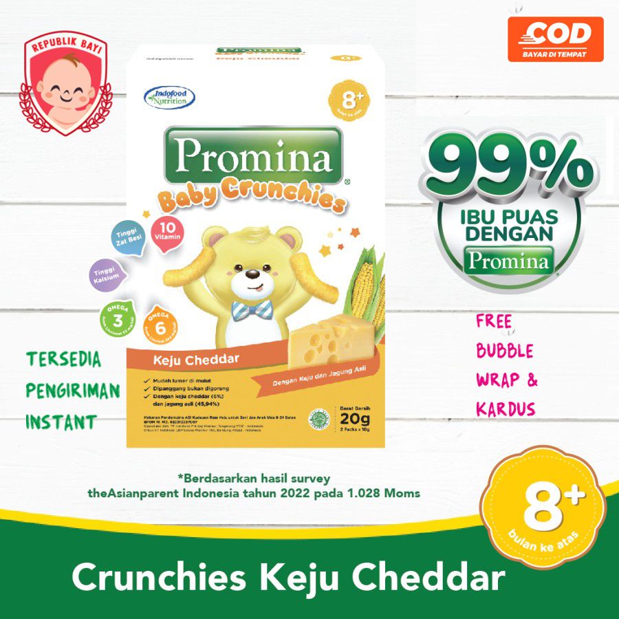 Jual Promina Baby Crunchies Jagung Keju Cheddar Box 20gr Snack Cemilan ...