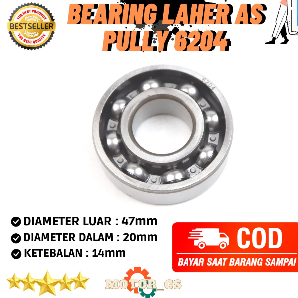 Jual Laher 6204 As Pully Semua Motor - Bearing Radial ball 6204 Ukuran ...