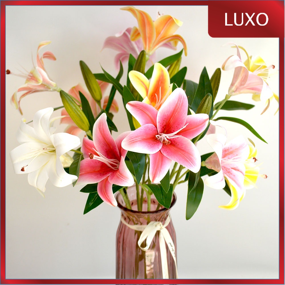Jual LUXO - Bunga L2 Lily Latex Cabang 2 Artificial Bunga lili Palsu ...