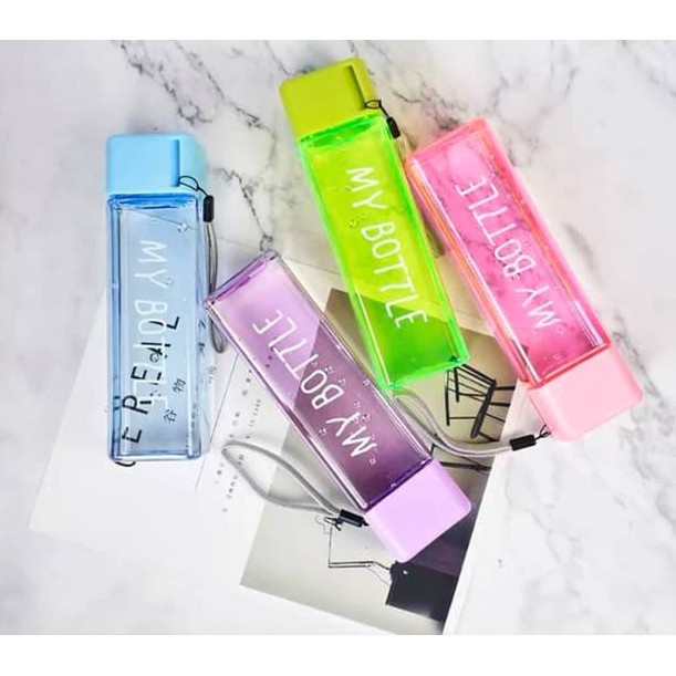 Jual Botol Air Minum 500ML MY BOTTLE KOTAK BPA Free tali gantung ...
