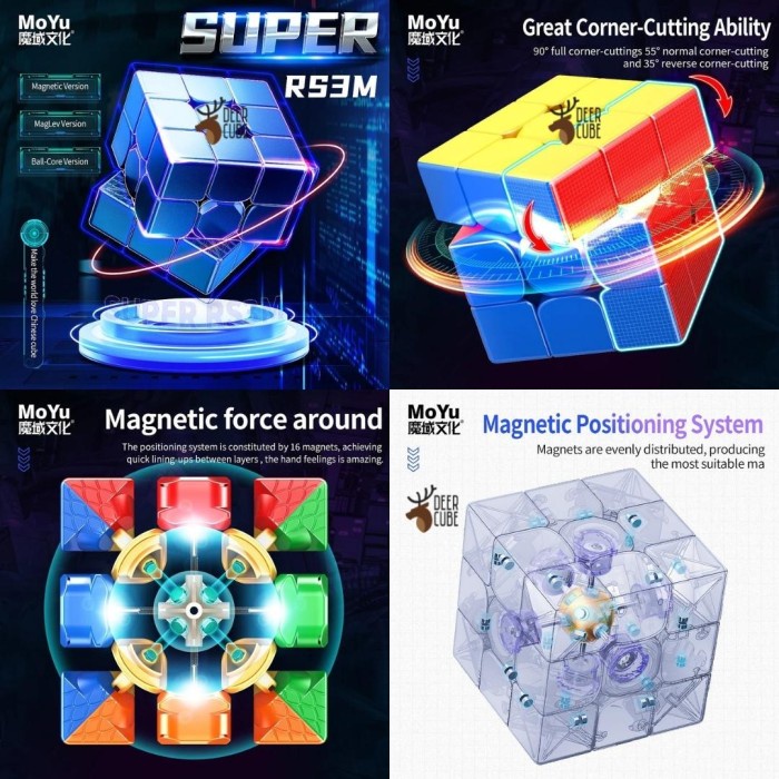 Jual MoYu Super RS3M 2022 Stickerless - Rubik 3x3 Magnetic RS3 M RS 3 ...
