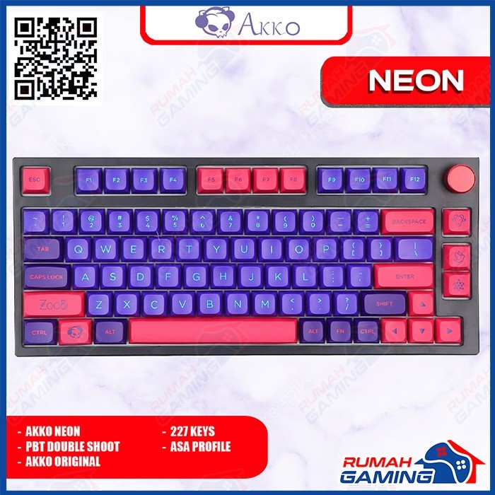 Jual KEYCAP - KEYCAPS - MDA - AKKO NEON - PBT KEYCAP - 227 KEY | Shopee ...