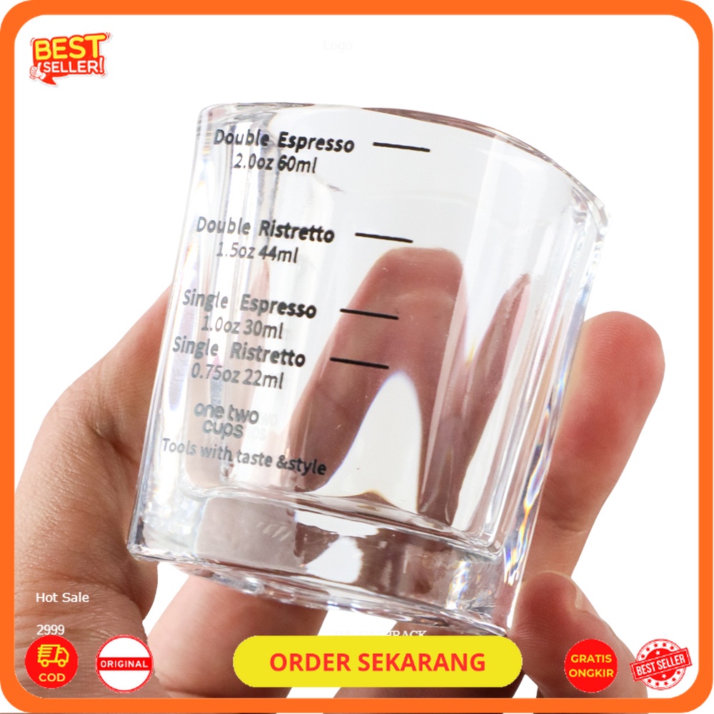 Jual One Two Cups Gelas Kopi Espresso Gelas Takar Ukur Shot Glass ...