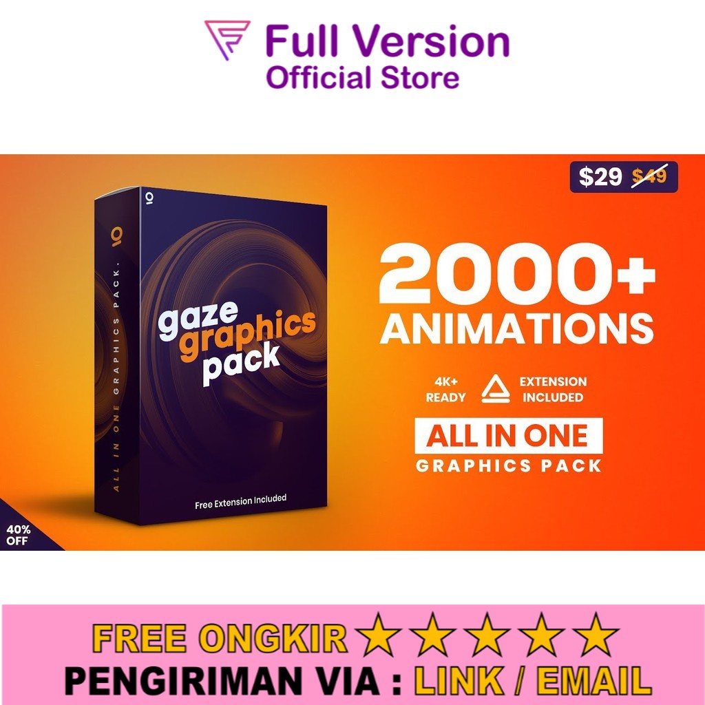Jual VideoHive Gaze Graphics Pack For After Effect 2018 -2021 All In One 2200+ Animation ...