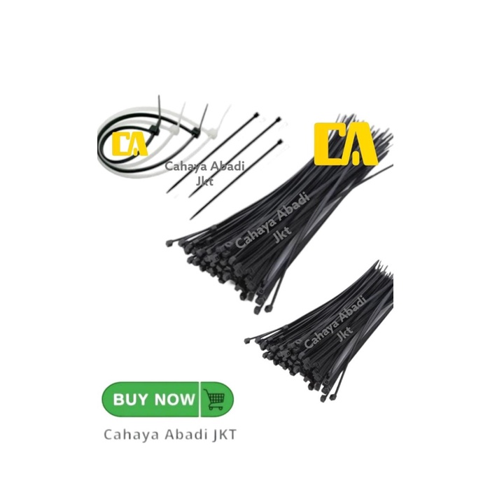 Jual KABELTIS / KABEL TIS / CABLE TIES HITAM 20CM | Shopee Indonesia