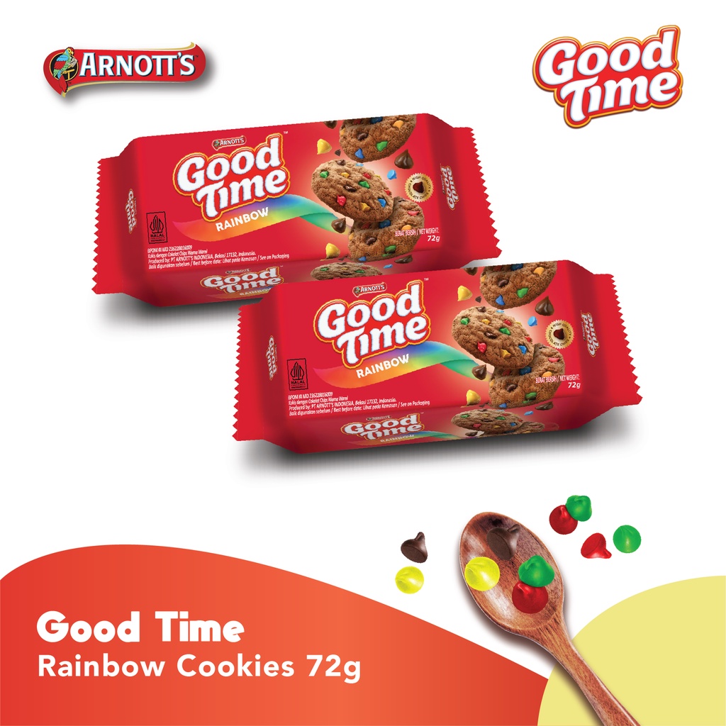 Jual Good Time Cookies Rainbow 72gr Twinpack | Shopee Indonesia