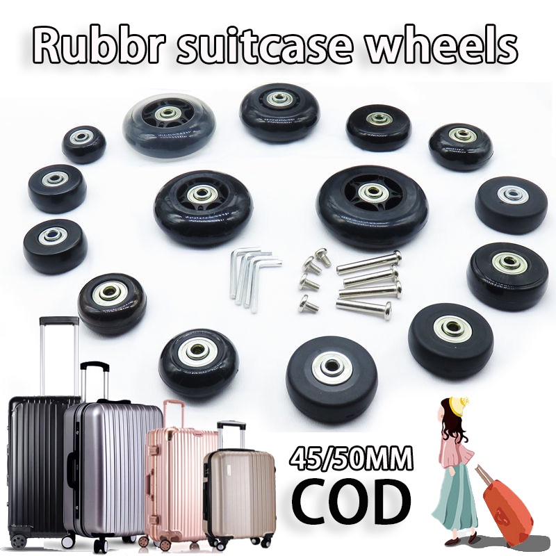 Jual 2/4 pcs Penggantian Roda Bagasi / Roda Karet Perbaikan Gandar Kit ...