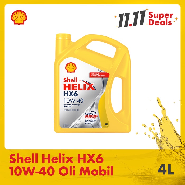Jual Oli Mesin Mobil Shell Helix HX6 10W-40 (4L) | Shopee Indonesia