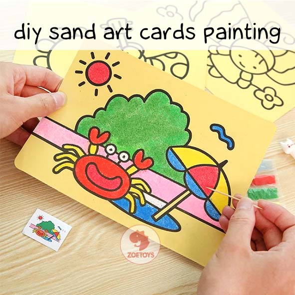 Jual Zoetoys DIY Sand Art Cards Painting | Melukis Pasir Menggambar ...