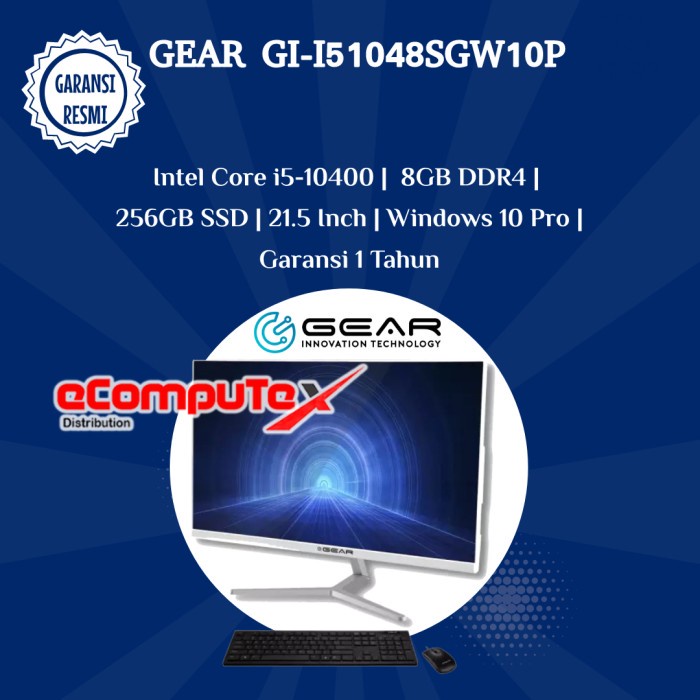 Jual PC AIO Gear GI-I51048SGW10P i5-10400 8GB 256GB - GARANSI RESMI ...