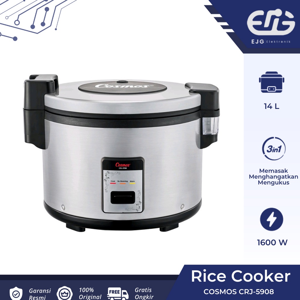 Jual Cosmos CRJ 5908 Magic Com 14 Liter Nonstick 1600 Watt | Shopee ...
