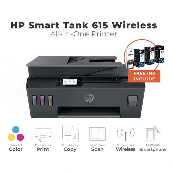 Jual HP Smart Tank 615 Wireless All-in-One Printer (Y0F71A) | Shopee ...