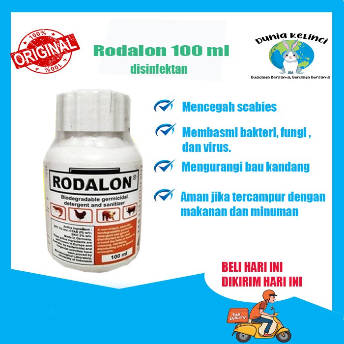 Jual RODALON 100 ML DISINFEKTAN KANDANG HEWAN ANTESEPTIK CAIRAN ...