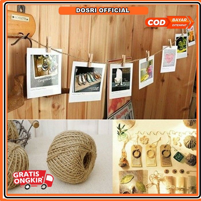 Jual Tali Rami Tali Polaroid Tali Jepitan Wooden Clip Tali Gantungan ...