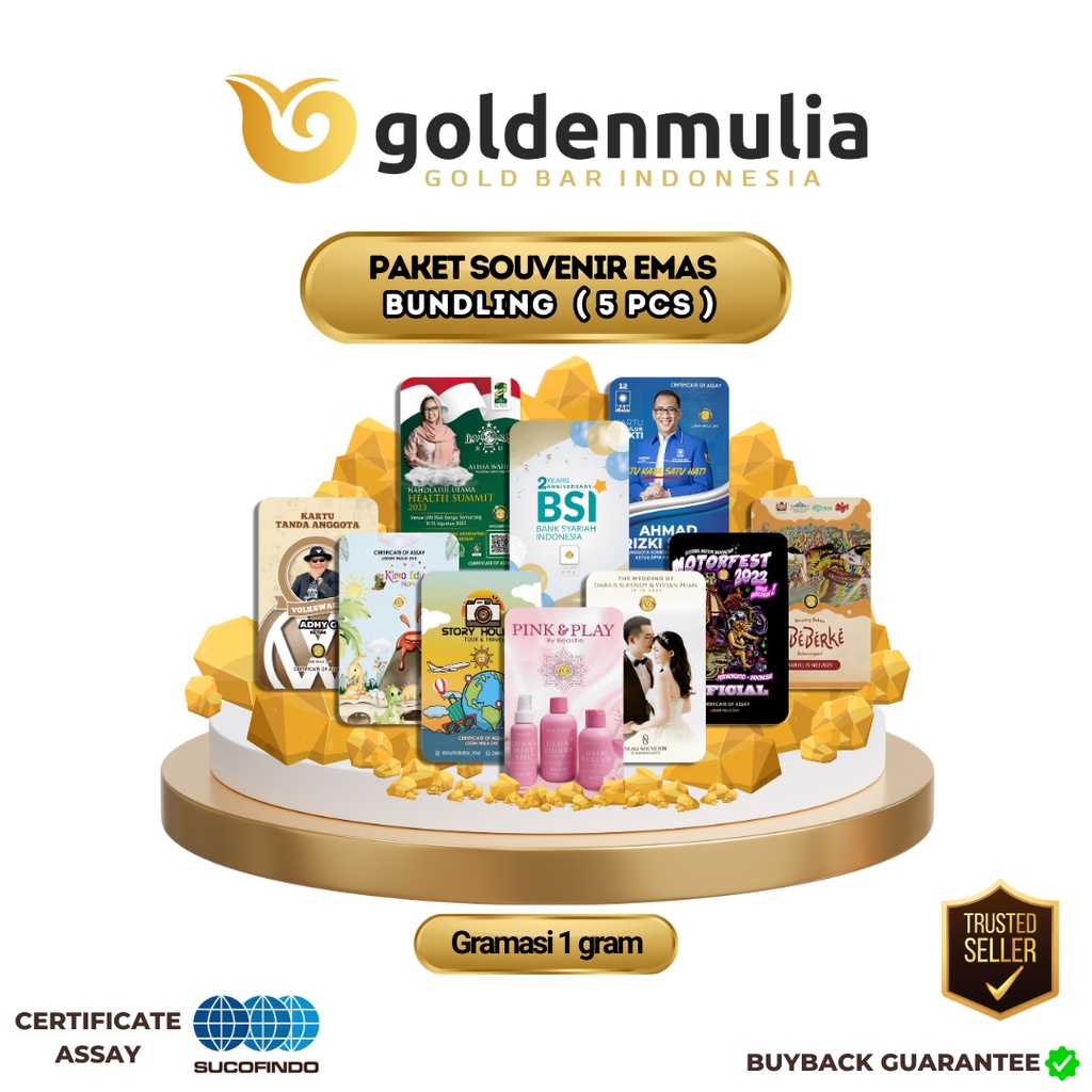 Jual Golden Mulia Bundling Produk Paket Souvenir Emas 1 Gram | Shopee Indonesia