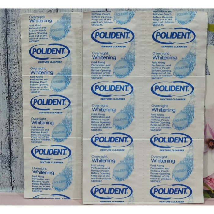 Jual Perawatan Gigi Palsu dan Gigi Tiruan Polident Isi 4 Tablet ...