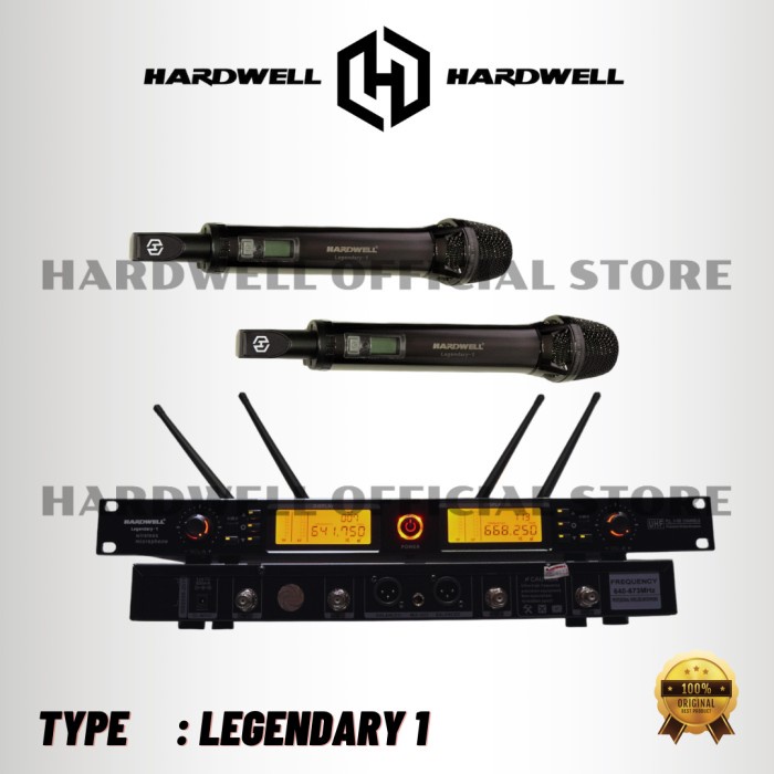 Jual Mic Wireless Hardwell LEGENDARY 1 Original Double Mic Handheld ...