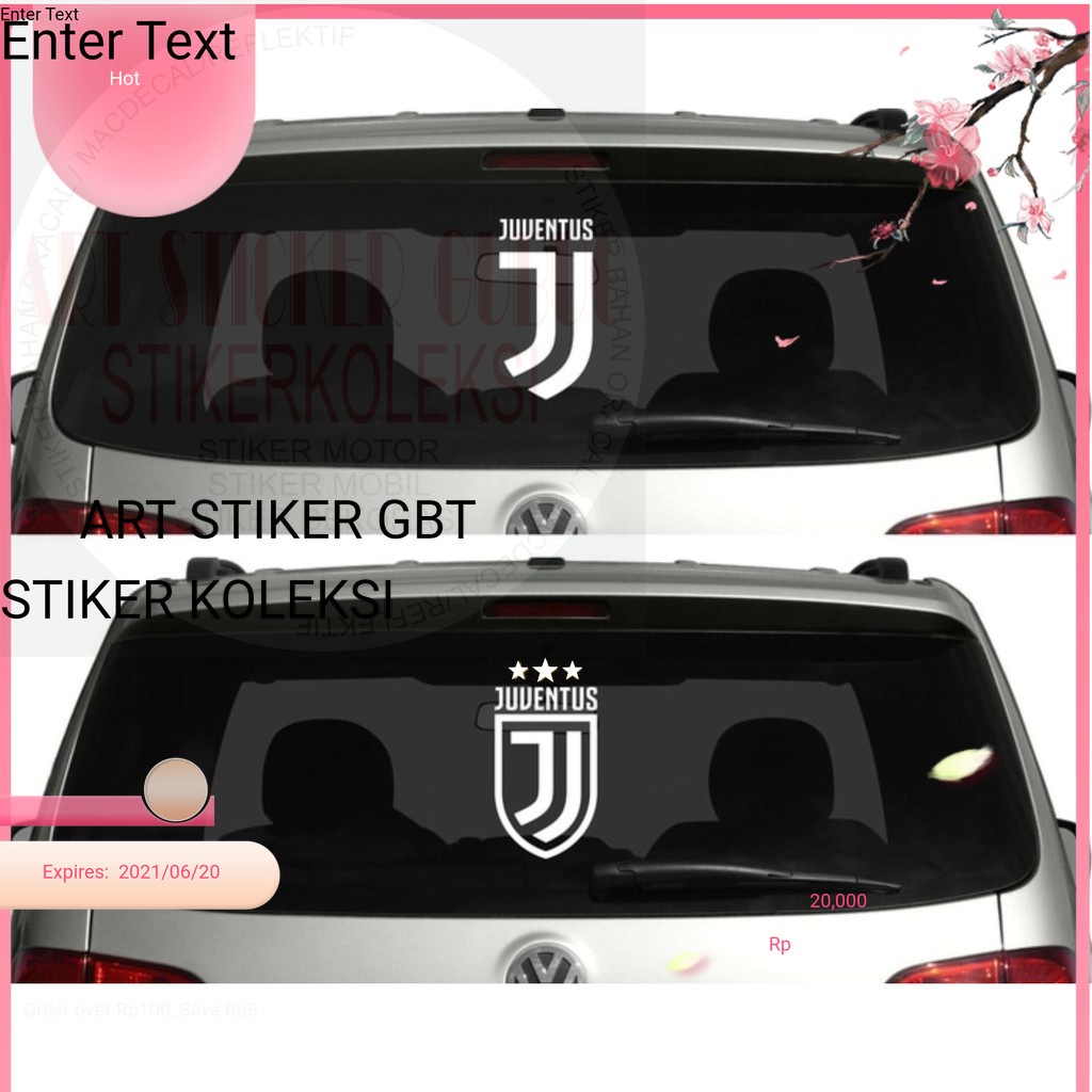 Jual Stiker Mobil Cutting Sticker Mobil Logo Baru Juventus | Shopee ...