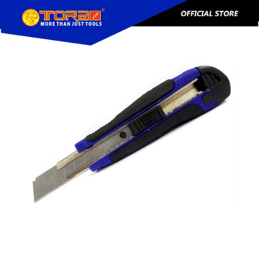 Jual TORA Pisau Cutter 18 mm Gagang Biru 3 Blade - Piso cuter kater Besar Pemotong - Cutter ...
