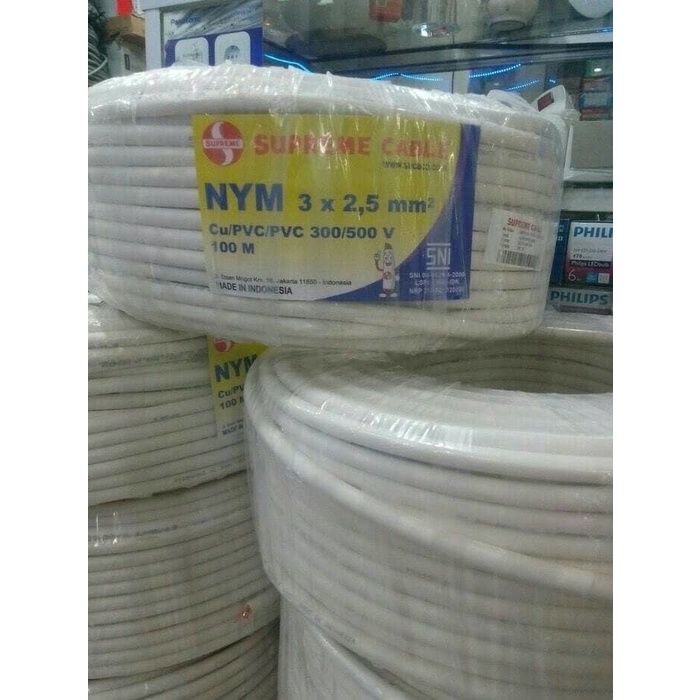 Jual KABEL TUNGGAL NYM 3X2,5MM 3X2.5MM SUPREME 3X2,5 MM 50 METER ...
