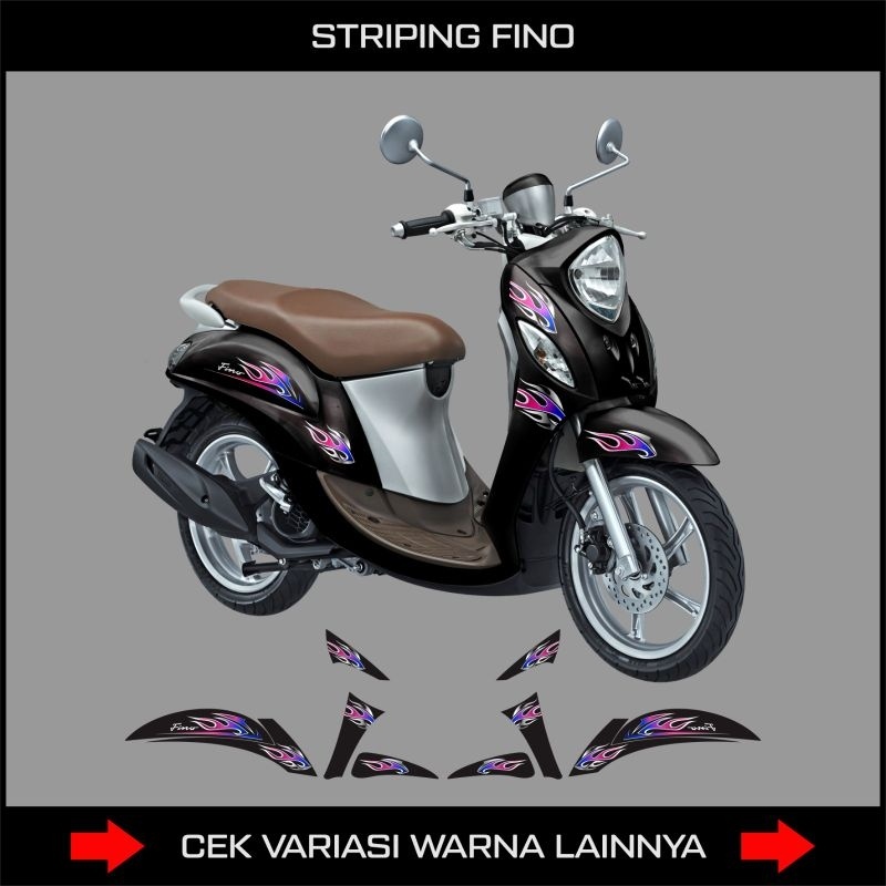 Jual Sticker Api Yamaha Fino 115 dan 125 / Striping Motor Mio Fino ...
