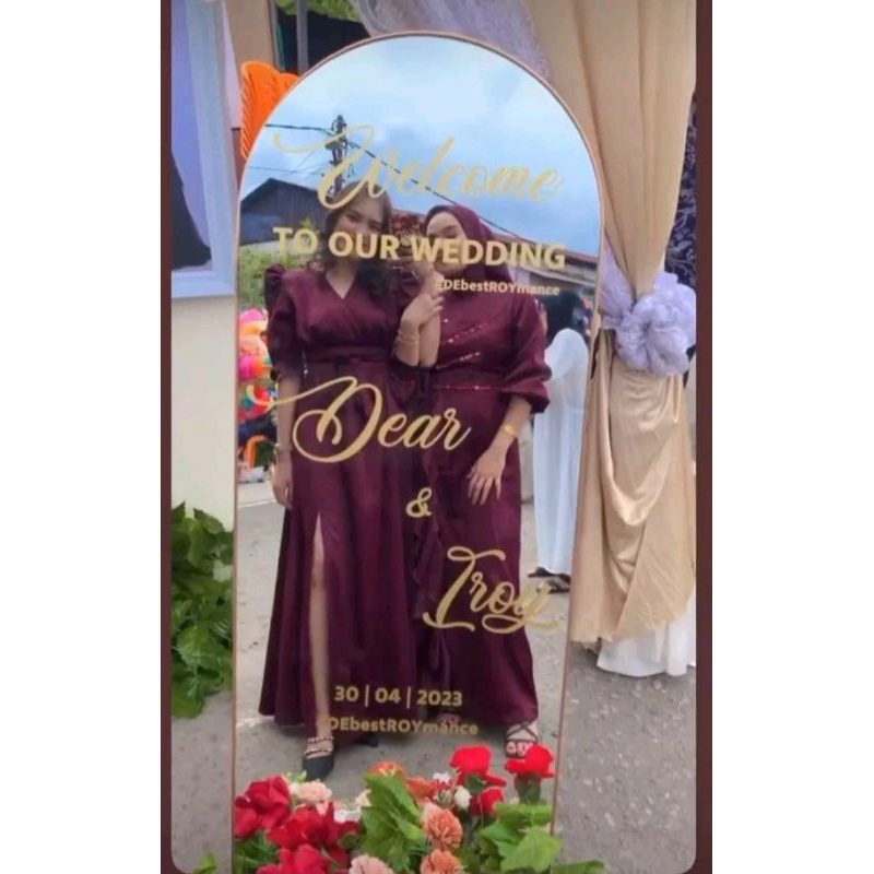 Jual STICKER FOR MIRROR WEDDING SIGN - STIKER CUTTING | Shopee Indonesia