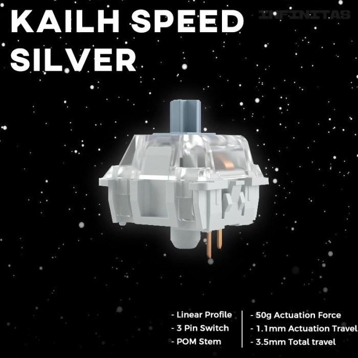Jual Kailh Speed Silver Pre-Lubed mechanical keyboard switch (Linear ...