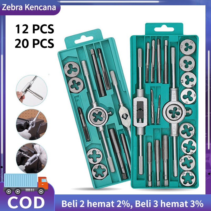 Jual Mata Bor Tap Die Set - Alat Senai dan Tap Ulir Drat Mur Baut Alat ...