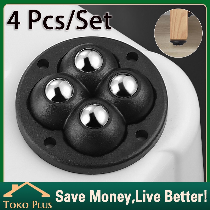 Jual 4 Pcs Roda Tempel Mini Serbaguna 360 Derajat Stainless Universal ...