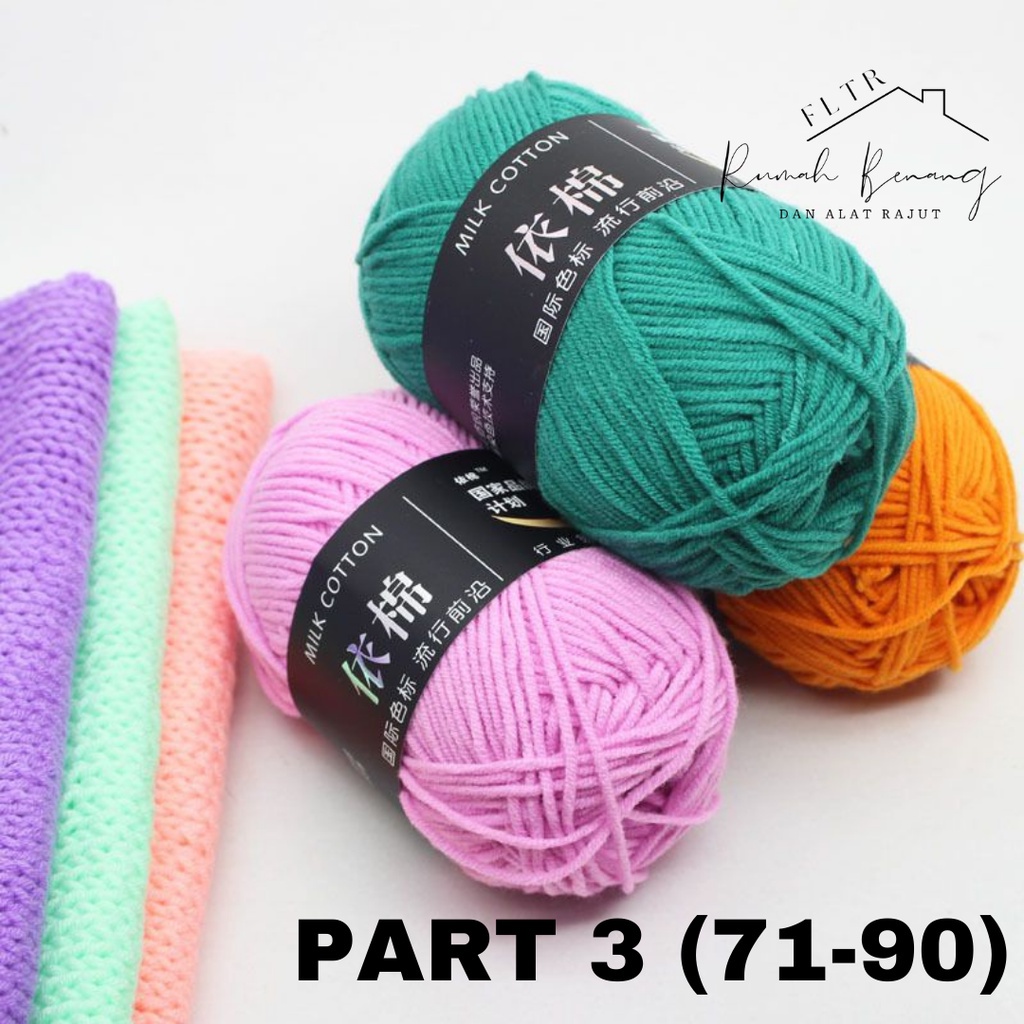 Jual MC4 (71-90) Benang rajut Milk Soft Cotton 4ply/Cotton yarn impor ...