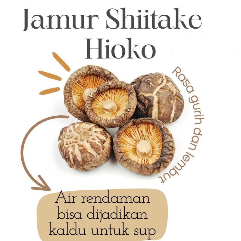Jual Jamur Hioko / Jamur Shitake Mushroom 50gr 100gr (Vakum Press ...