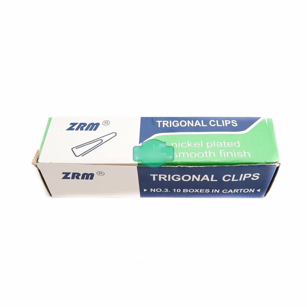 Jual Klip Kertas Kecil ZRM Trigonal Clips No 3 - 1 Box Isi 10 Pack ...