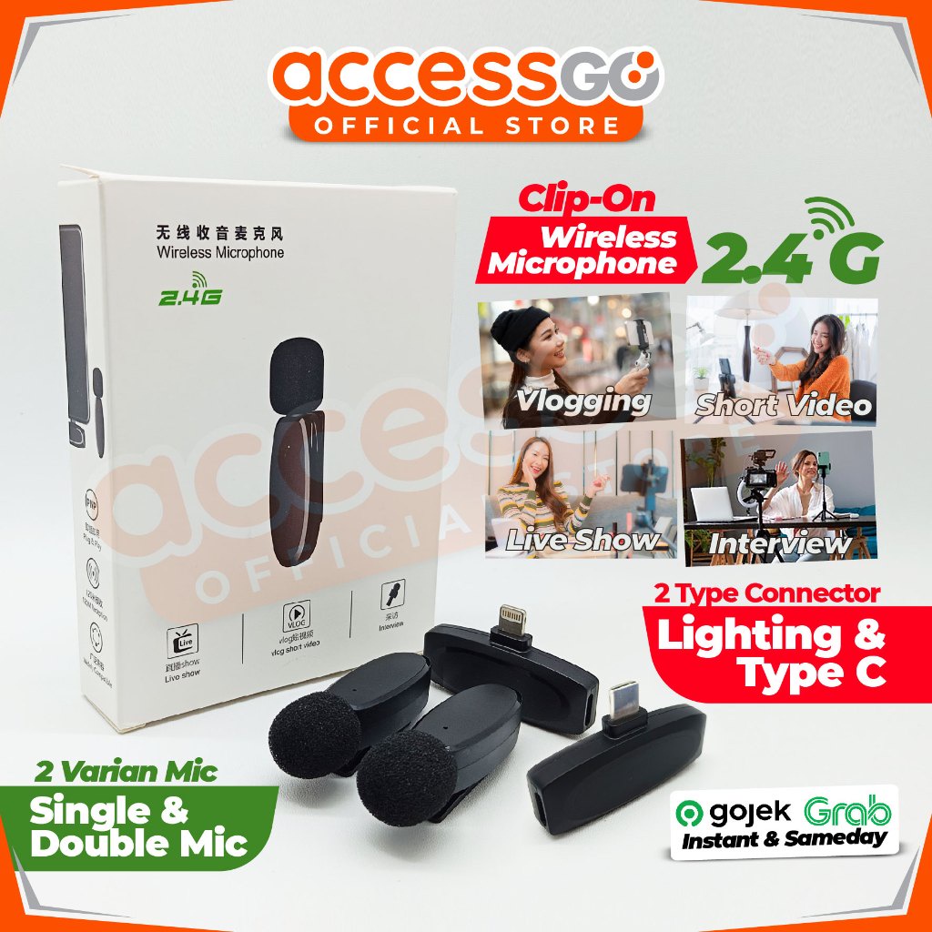 Jual CLIP ON MIC AP004 WIRELESS MICROPHONE AP004 MIC SUARA JERNIH Ultra ...