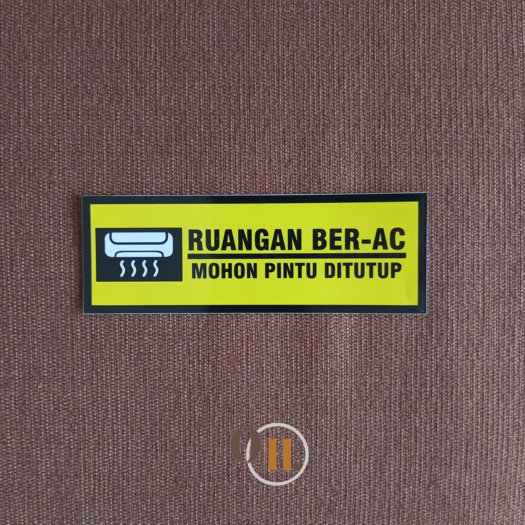 Jual Stiker Tutup Pintu Ruangan AC Mini - Stiker Fasilitas Tempat ...