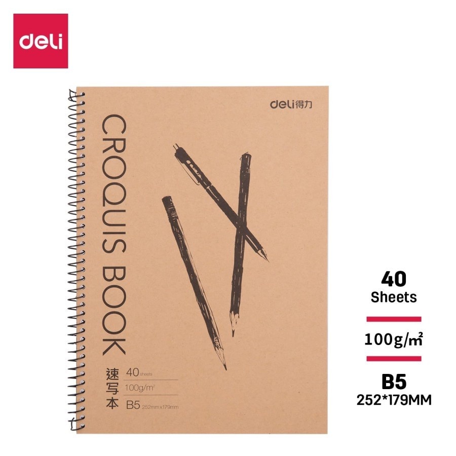 Jual Buku Sketsa / Sketch Book Deli 40 Lembar B5 - 7697 | Shopee Indonesia