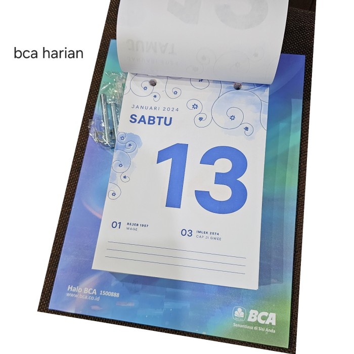 Jual kalender meja duduk dinding gantung 2024 bank kantor bca ...