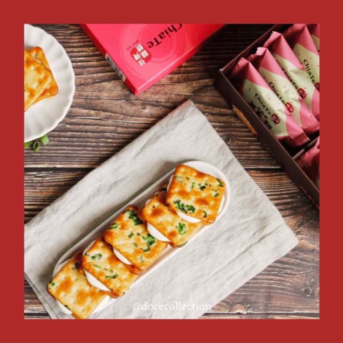 Jual Chiate Chia Te Crackers Nougat Green Onion Taiwan isi 24 | Shopee ...
