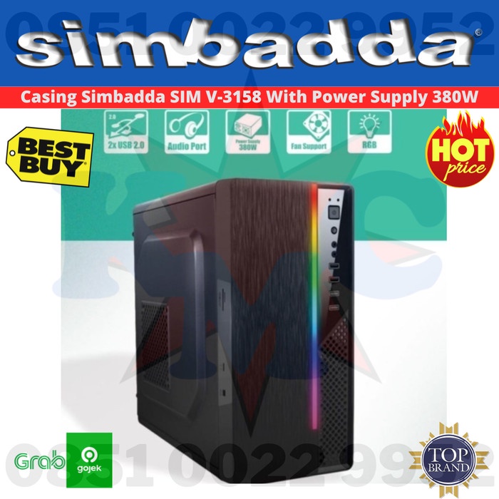 Jual Casing Simbadda SIM-V SIM V 3158 / 3159 + PSU 380W SIMV | Shopee Indonesia