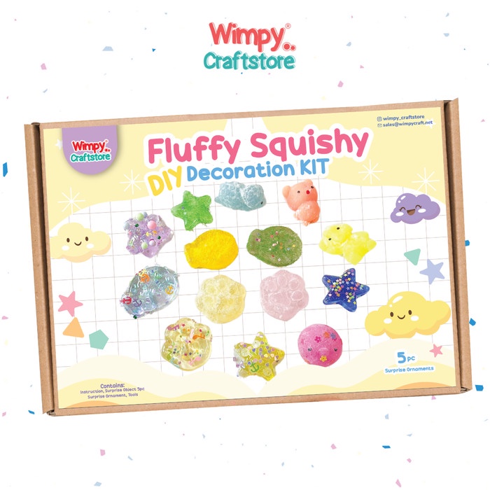 Jual Wimpy KIT Fluffy Squishy Decoration KIT Kerajinan Tangan Taba ...