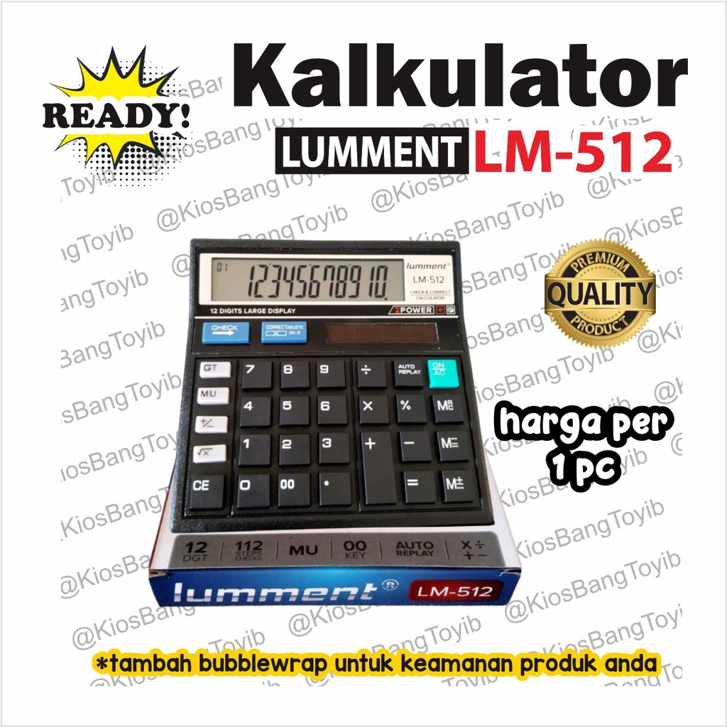 Jual Kalkulator Calculator Meja 12 Digit Lengkap (LUMMENT LM-512 ...