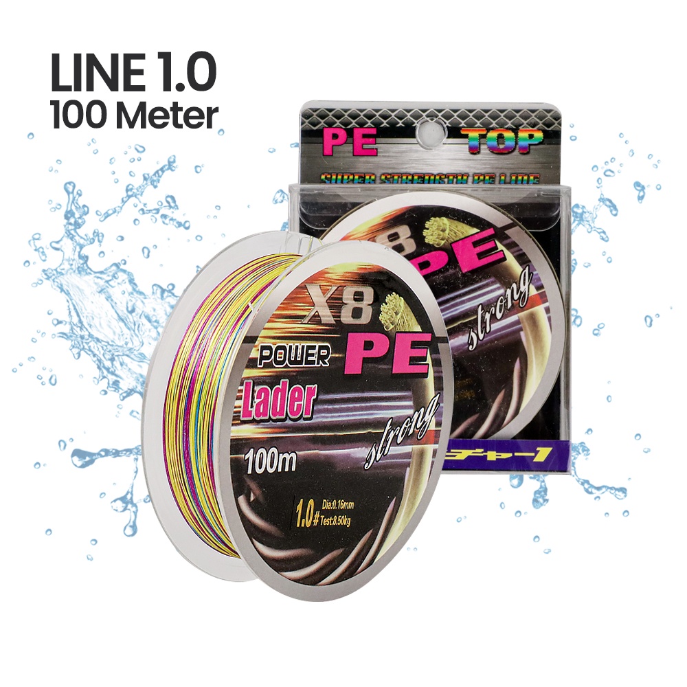 Jual Senar Benang Tali Pancing Super PE Braided Fishing Line 100 meter ...
