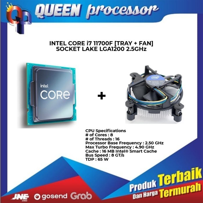 Jual INTEL CORE I7 11700F 2.5GHz ROCKET LAKE LGA1200 TRAY + FAN - FAN ...