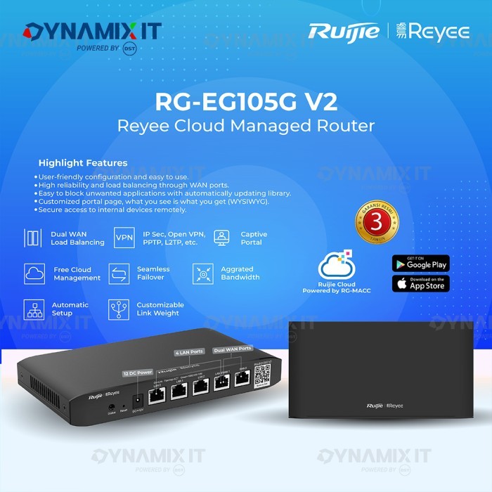 Jual RG-EG105G V2 5-Ports Gigabit Cloud Managed Router Gateway | Shopee ...