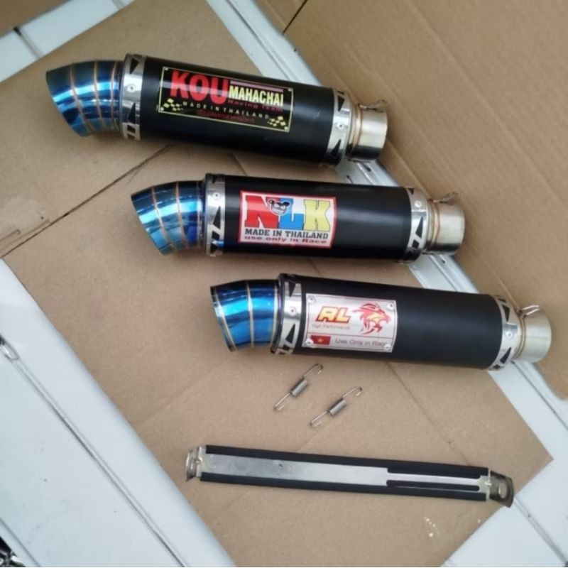 Jual ahsu Exhaust Muffler RedLeo /NLK / Kou Mahachai 51mm pipe Raider ...